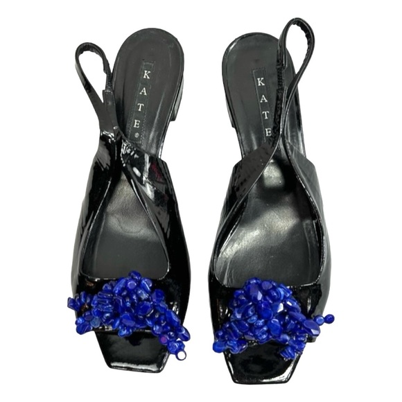 Kate | Shoes | Vintage Kate Brand Sandal Shoes Black Patent Leather ...